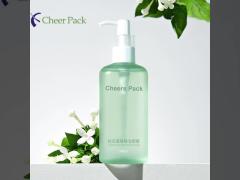 Groene luxe 50 ml 100 ml 450 ml ronde plastic cosmetische lotion flessen PP materiaal pers pomp knijpen flessen voor huidverzorging shampoo