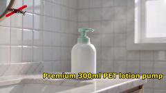 300ml PET Plastic Lotion Pump Bottle, 43 Thread Cosmetic Packaging Bottle for Shampoo & Body Wash