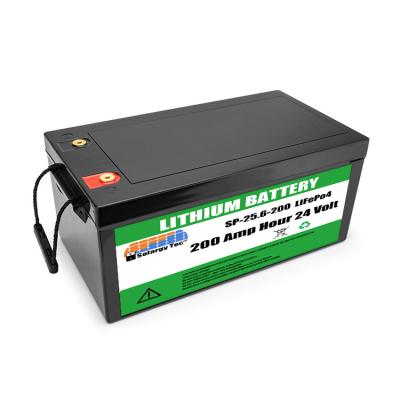 Cina Grado Premium 24v 200ah Lifepo4 Batteria Litio Ion Batterie Solari 5000 Cicli in vendita