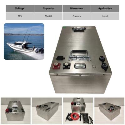 Cina IP67 Batteria al litio marina Waterproof Lifepo4 Batteria 72V 314Ah 24KWh Per piccole imbarcazioni elettriche in vendita