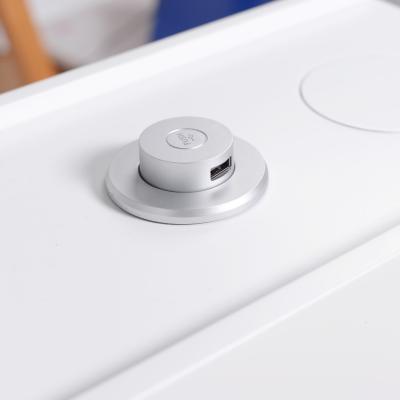 Cina Armadietto per file Smart Home in legno colore bianco con caricabatterie wireless in vendita