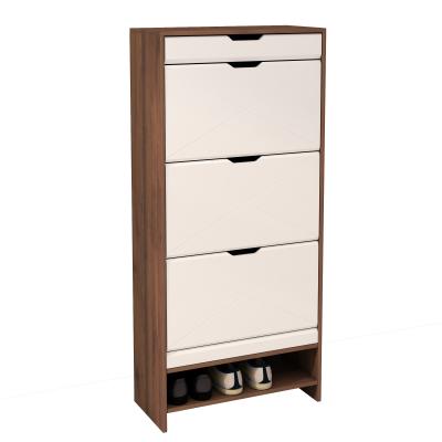 Cina House decoration MDF Shoe Wooden Cabinet Three Layer With One Storage Dawer in vendita