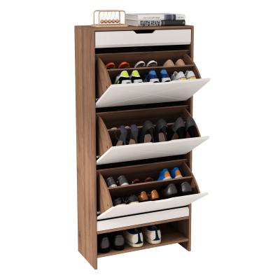 Cina House decoration MDF Shoe Wooden Cabinet Three Layer With One Storage Dawer in vendita