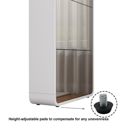 Cina White Five Layers Mirror Shoe Cabinet MDF Wooden For Living Room in vendita