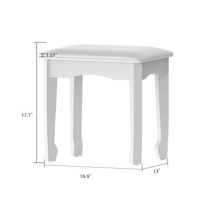 Cina PU Leather Width 40cm Solid Wood Stool MDF Bench Soft Sponge in vendita