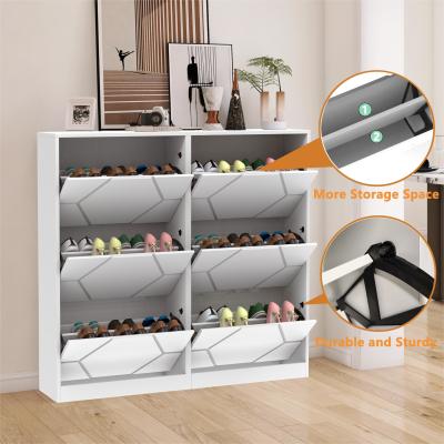 China Wooden shoe cabinet with six door à venda