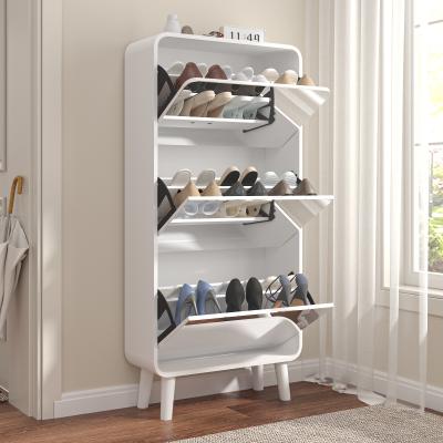 Cina Elbow double layer 3 bucket shoe cabinet in vendita