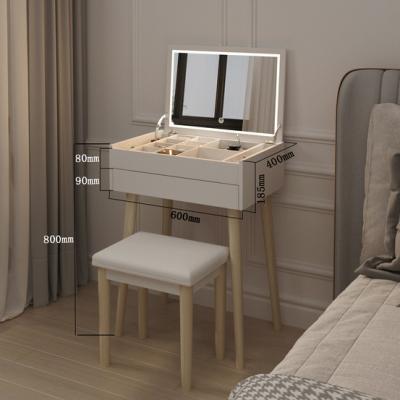 China LED-licht Make-up Dressing Tables Met Spiegel for sale