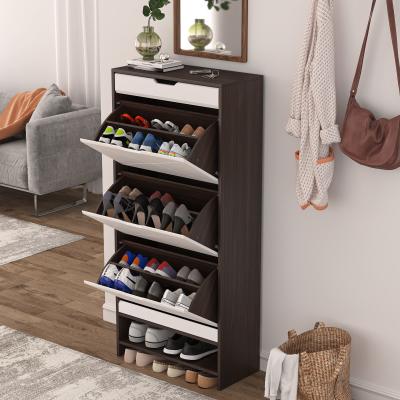 Cina Wooden shoe cabinet with drawers in vendita