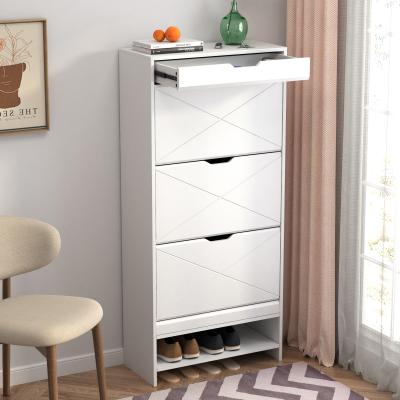 Cina Wooden shoe cabinet with painting in vendita