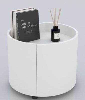 中国 White curved Bedside Table with drawer 販売のため