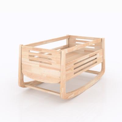 中国 Finger Joint Rubber wood adjustable baby bed 販売のため