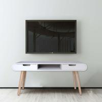 China White Two Drawers NC Painting Solid Wood Coffee Tables for sale