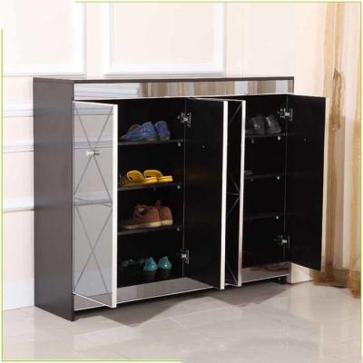 China Melaminemdf Diamond Cut 100cm Weerspiegeld Schoenkabinet Te koop