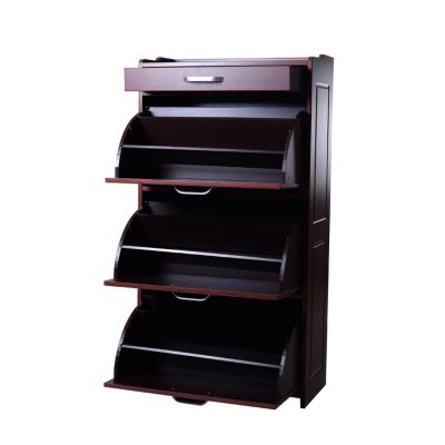 China Drie Weerspiegeld de Schoenkabinet van de Laag Europees 120*63*30cm Melamine MDF Te koop