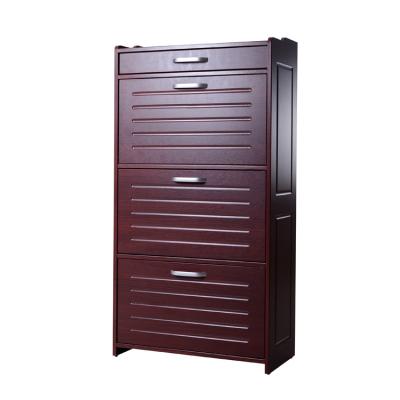 China Drie Weerspiegeld de Schoenkabinet van de Laag Europees 120*63*30cm Melamine MDF Te koop