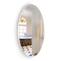 China Oval Frameless Wall Mounted Makeup Mirror 1.8CM Thickness for sale