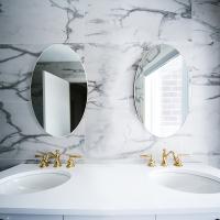 China Oval Frameless Wall Mounted Makeup Mirror 1.8CM Thickness for sale
