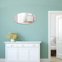 China Oval Frameless Wall Mounted Makeup Mirror 1.8CM Thickness for sale