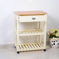 China NC Painting Solid Rubber Wine Display Cabinet 2 Layers With Wheels for sale