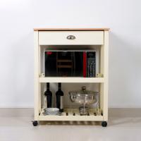 China NC Painting Solid Rubber Wine Display Cabinet 2 Layers With Wheels for sale