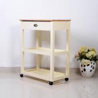 China NC Painting Solid Rubber Wine Display Cabinet 2 Layers With Wheels for sale