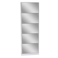 China Full Length Mirror Shoe Cabinet Multi Functional Save Space MDF With Melamine for sale