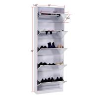 China Full Length Mirror Shoe Cabinet Multi Functional Save Space MDF With Melamine for sale
