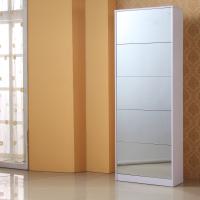 China Full Length Mirror Shoe Cabinet Multi Functional Save Space MDF With Melamine for sale