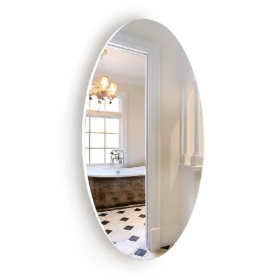 Cina Specchio Frameless ovale del bagno degli specchi fissati al muro durevoli di trucco in vendita