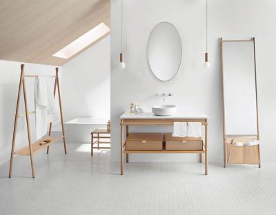 Cina Specchio Frameless ovale del bagno degli specchi fissati al muro durevoli di trucco in vendita