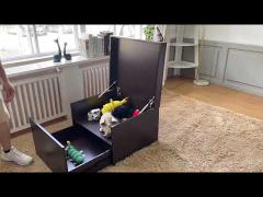 1.1m Width Wooden Shoe Boxes MDF Adjustable Double Layer Modern