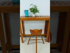MDF High Bar Table Mahogany Solid Wood Rubber NC Painting
