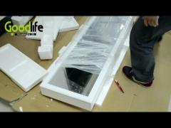 Vertical Jewelry Cabinet Mirror Free Standing MDF Full Length 146cm
