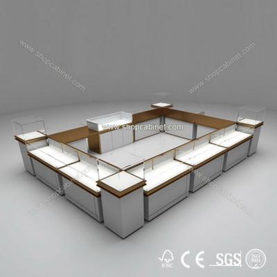 China Luxury Modern Glass Portable Jewelry Display Showcase for sale