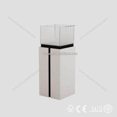 China white glass rotating jewelry display stand showcase for sale