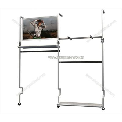 China Custom made clothes display shelf, wall mounted clothes display, acrylic shelf slatwall for sale