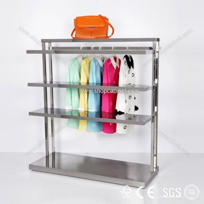 China Folding Custom Metal Garment Display Rack for sale