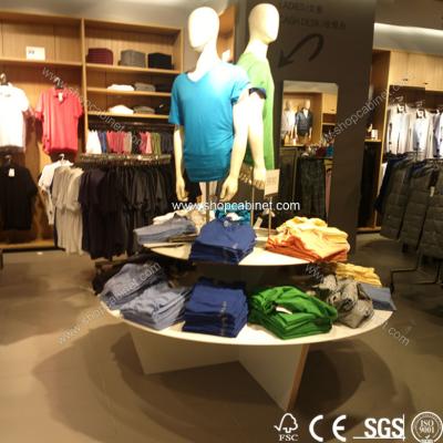 China High grade clothes shop display exhibitor gondola shelf for sale