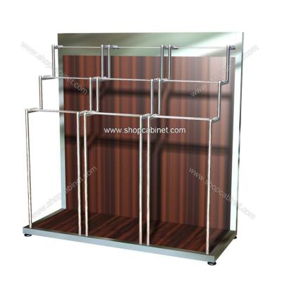 China New style stainless fashion displays steel clothes shelf for retail store for sale