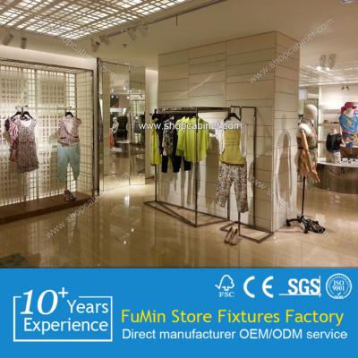 China factory shelves rotating display/ shop clothes hanger stand/ pegboard shelf for sale
