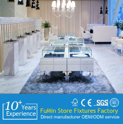 China Jewelry Showcase supermarket rack wood show case display for sale
