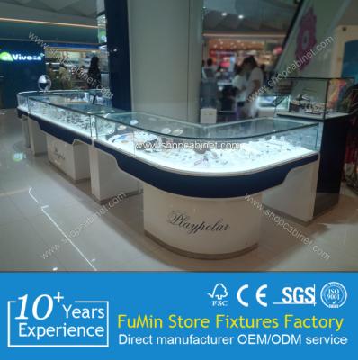 China Modern elegant lockable watch and jewelry showcase for store for sale