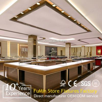 China professional retail store jewelry showcase with/wood,led light ect for sale