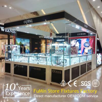 China Perfect corner glass display cabinet/glass jewelry display cabinet for sale