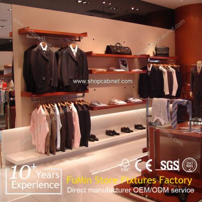 China Metal hanging garment display shelf/clothing display stand for sale