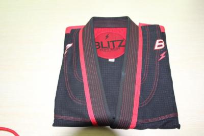 Cina Gi amichevole di jitsu di jiu del nero di logo del ricamo di Eco per i bambini con il rivestimento del pezzo singolo in vendita