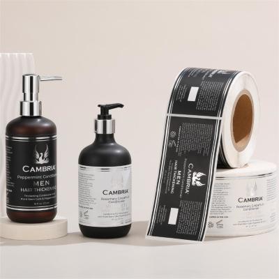 China Cosmetic Beverage Bottles Transparent Cosmetic Labels BOPP Uv Resistant Labels for sale