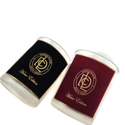 China Gold Hot-pressed Embossed Velvet Flocking Adhesive Sticker, Suitable for Candles, Perfume for sale