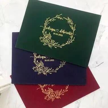 China Luxury Small Wedding Invitation Thank You Gift Kraft Cardboard Custom Logo Packaging Paper Envelope For Card for sale